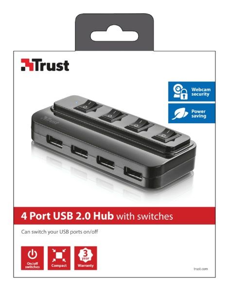 Trust Hub a 4 porte USB 2.0 con interruttori | Confronta prezzi ...