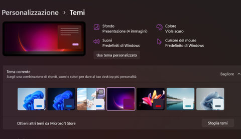 Come personalizzare i temi su Windows 11
