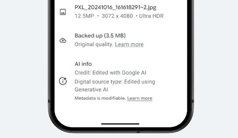 Google Foto: pi trasparenza per le immagini create con l’AI
