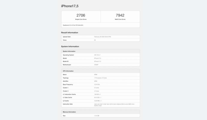 iPhone 16e compare nei primi test benchmark