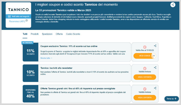Offerta Tannico: ricevi il 10% di sconto iscrivendoti alla newsletter