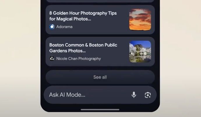 Google testa "AI Mode" nella ricerca: come funziona