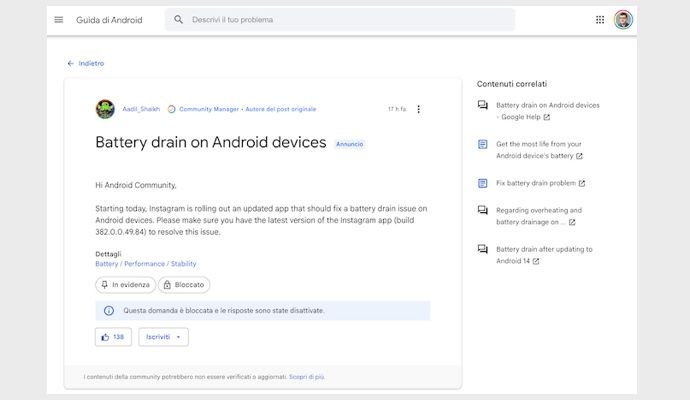 Instagram consuma troppo su Android: un update risolve il problema