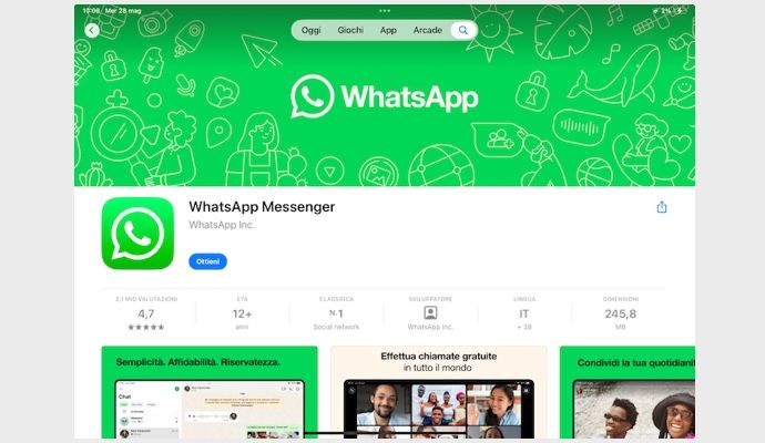 WhatsApp arriva finalmente su iPad: ora si può scaricare da App Store