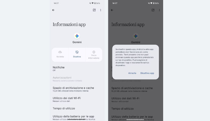 Come disattivare l'assistente Google Gemini