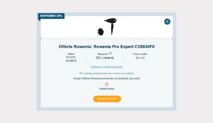 Il miglior Coupon Rowenta del giorno: Rowenta Pro Expert CV8830F0 a ...
