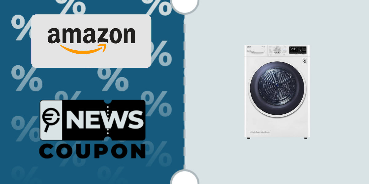 Il miglior Coupon Amazon del giorno: LG Asciugatrice RH90V9AVHN a soli ...