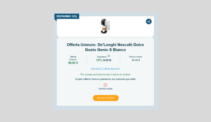 Il miglior Coupon Unieuro del giorno: De'Longhi Nescafé Dolce Gusto ...