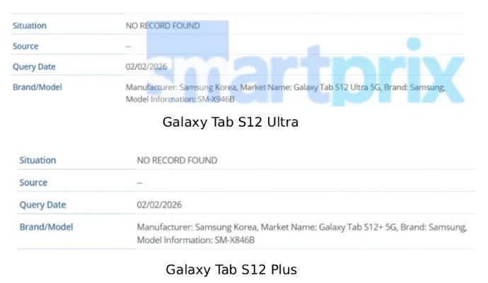 La Galaxy Tab S12 series confermata da una certificazione