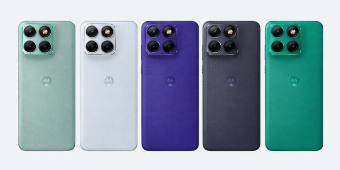 Motorola Edge 70 Fusion: render in cinque colorazioni