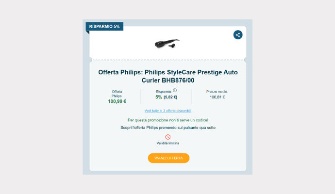 Il miglior Coupon Philips del giorno: Philips StyleCare Prestige Auto ...