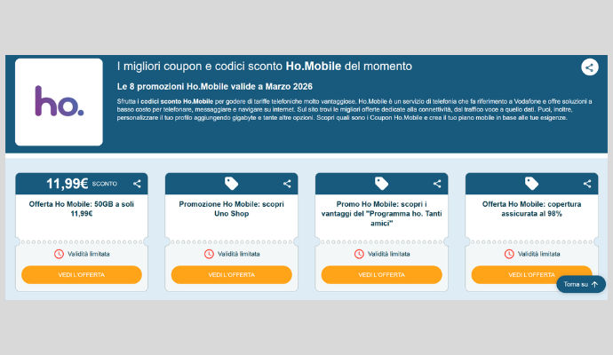 Promo ho. mobile: ottieni 150 GB a 6,95 euro al mese
