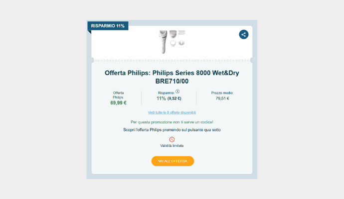 Il miglior Coupon Philips del giorno: Philips Series 8000 Wet&Dry ...