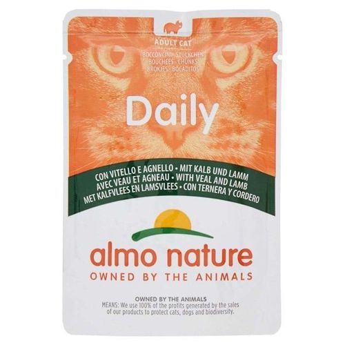 Almo Nature Daily Gatto (Vitello e Agnello) - umido | Confronta prezzi ...