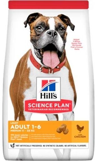 Hill's Science Plan Light Medium Adult Cane (Pollo) - secco | Confronta prezzi | Trovaprezzi.it