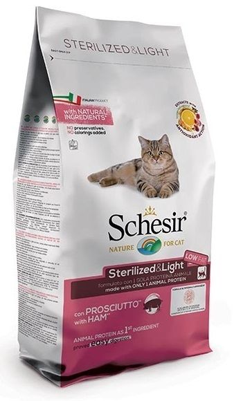 Schesir Sterilized&Light Adult Gatto (Prosciutto) - secco | Confronta prezzi | Trovaprezzi.it