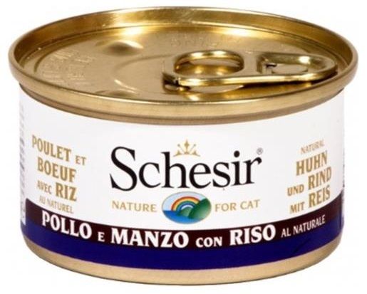 Schesir Gatto Filetti di Pollo e Manzo con Riso al Naturale - umido | Confronta prezzi ...