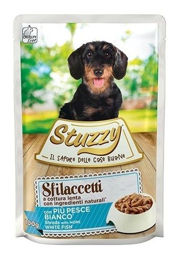 Stuzzy Dog Sfilaccetti con Pesce Bianco - umido | Confronta prezzi | Trovaprezzi.it
