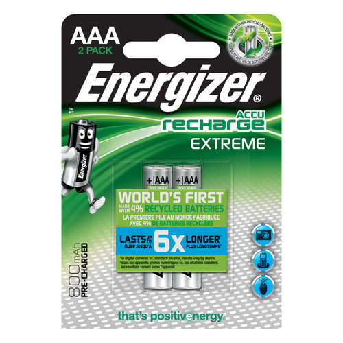 Energizer Accu Recharge Extreme AAA 2 pz | Confronta prezzi ...