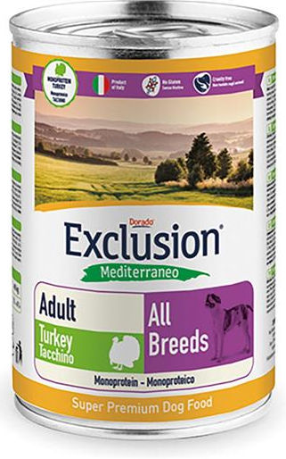 Exclusion Mediterraneo Adult All Breed Cane (Tacchino) - umido | Confronta prezzi | Trovaprezzi.it