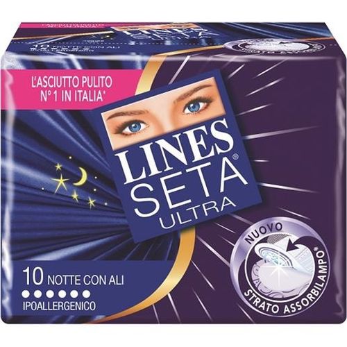 Lines Seta Ultra Notte Ali Assorbenti 10 pezzi | Confronta prezzi | Trovaprezzi.it