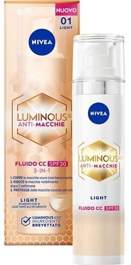 Nivea Luminous 630 Anti-Macchie Fluido CC SPF30 01 Light | Confronta prezzi | Trovaprezzi.it