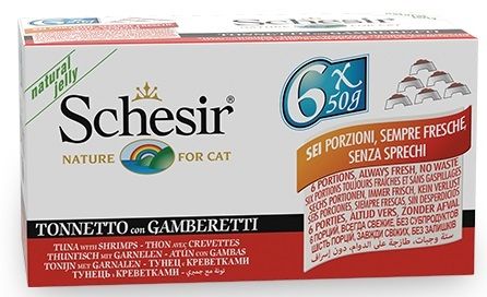 Schesir Adult Gatto (Tonnetto con Gamberetti) - umido 6x50g | Confronta prezzi | Trovaprezzi.it