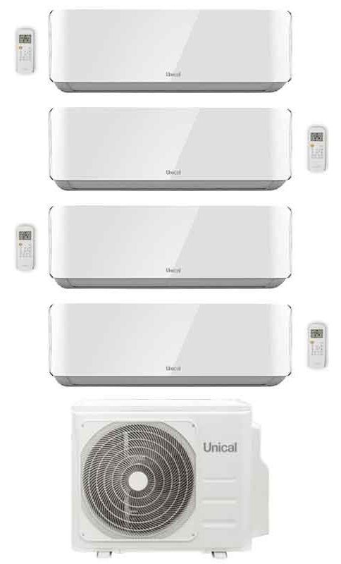 Unical Air Cristal quadri split 10000+10000+10000+13000 btu | Confronta ...